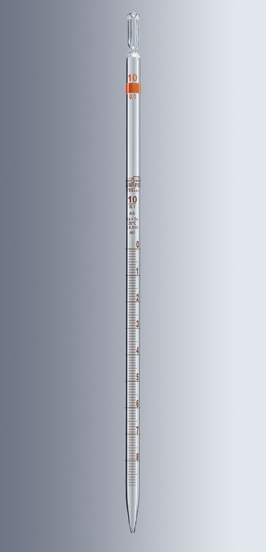 Pipeta graduada clase B div. de 0.01 ml. graduación café | OneLab