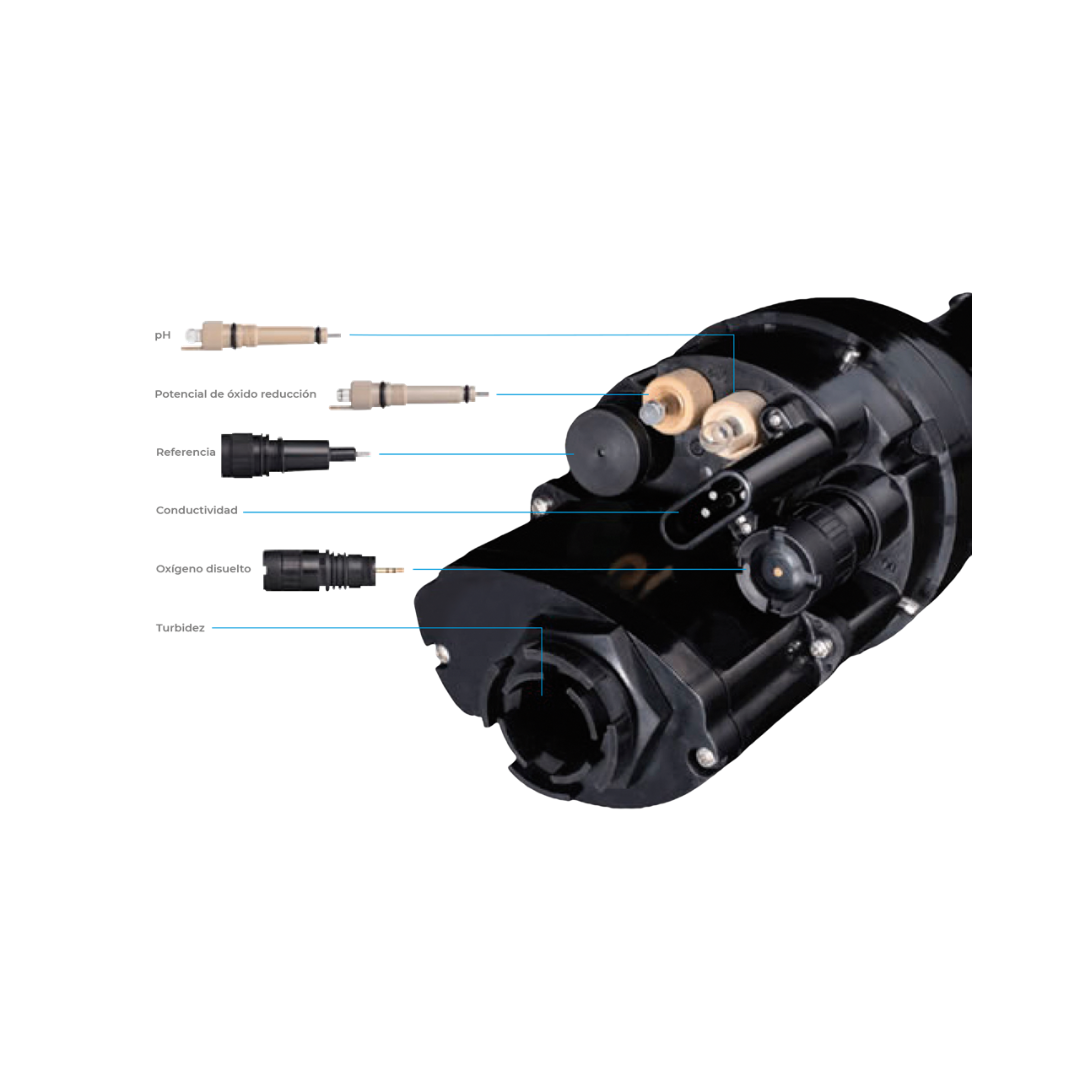 Sonda multiparamétrica U-52, análisis de agua, medición simultánea de 9 ...